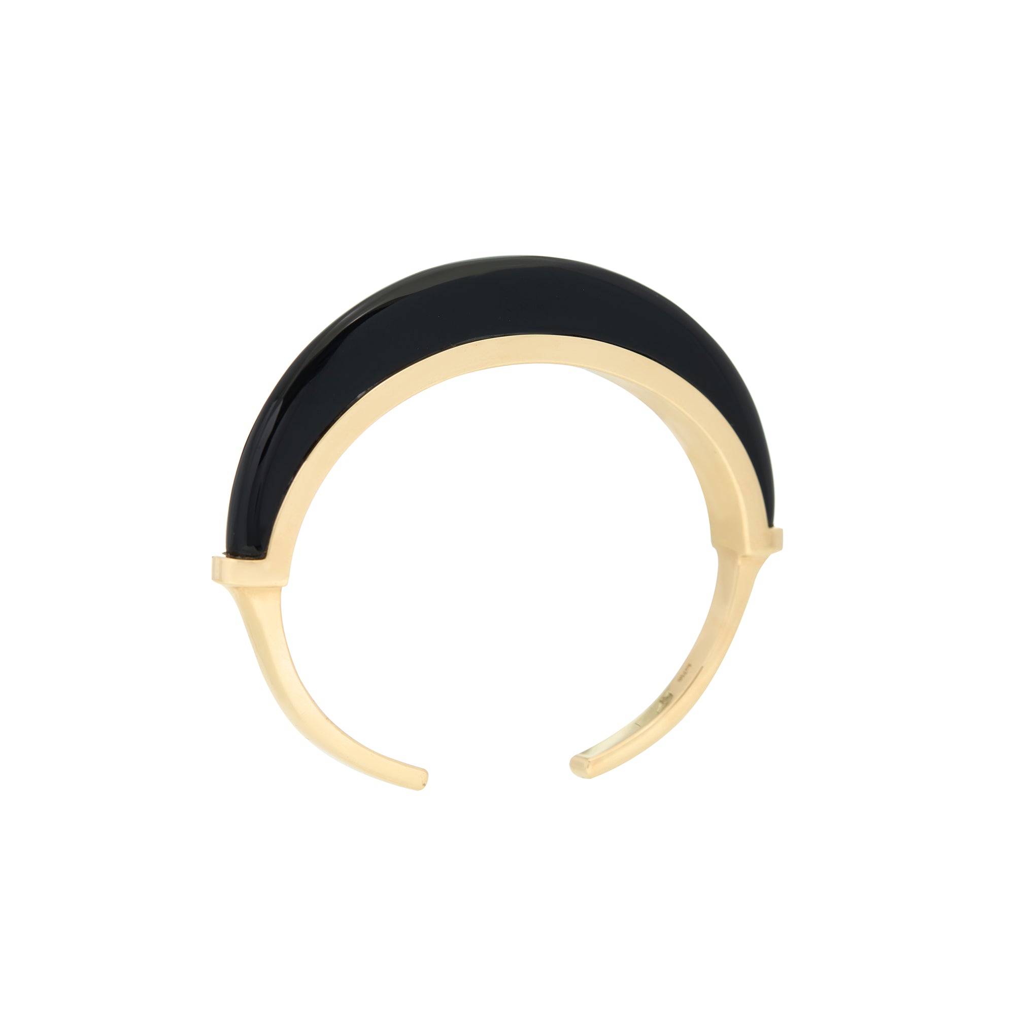 Luna Cuff - Gold & Black Onyx – Wyld Box Jewelry